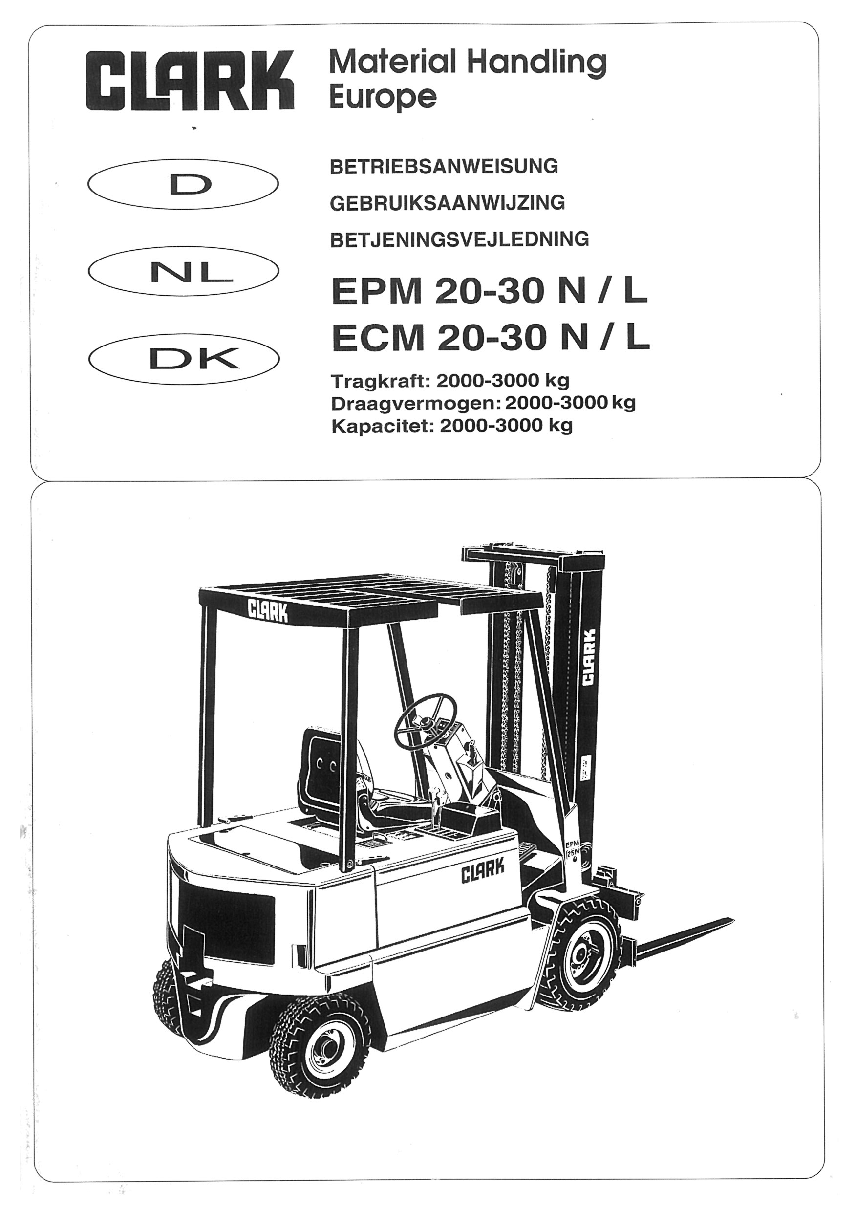 Clark ECM 30 N Ficha tecnica & Especificaciones (1987-1994) | LECTURA Specs