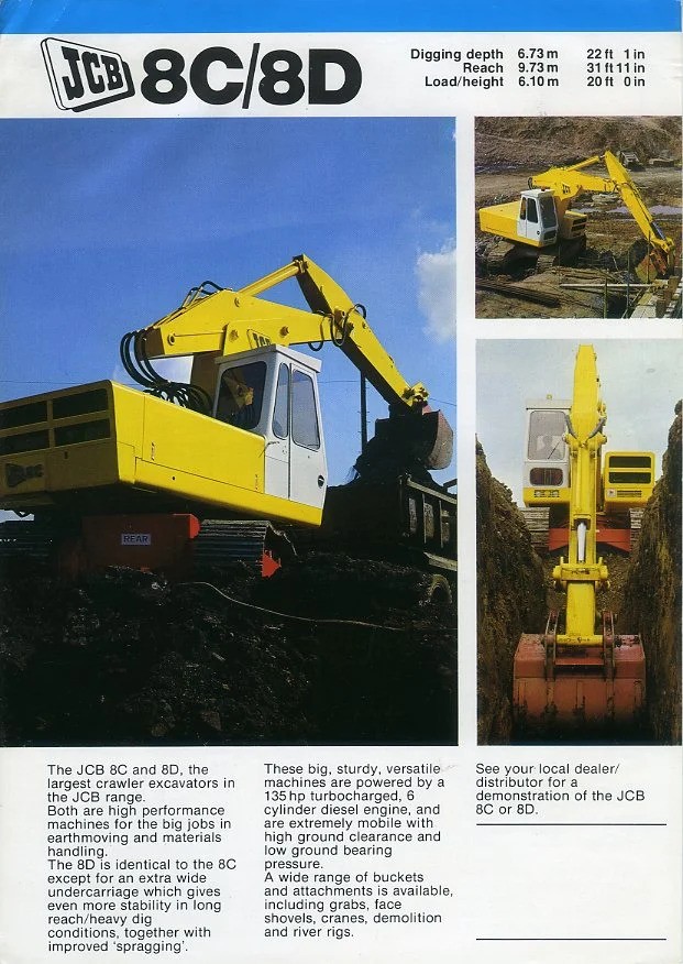JCB 8D Ficha tecnica & Especificaciones (1972-1977) | LECTURA Specs